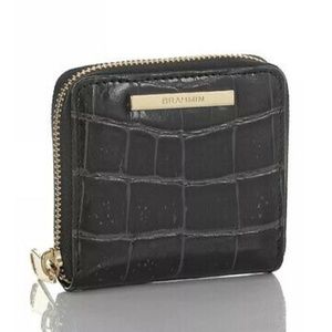 Brahmin | Bags | Nwt Brahmin Mini Suri Black Veil Leather Wallet | Poshmark